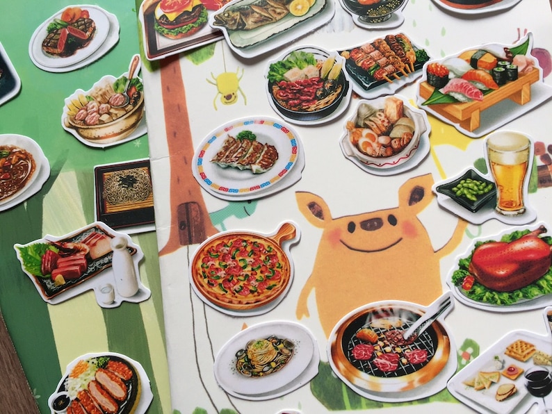 Buffet Food Sticker Picnic Food Gourmet Breakfast Dinner - Etsy