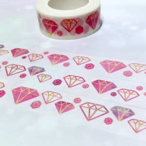 Diamond Washi Tape 7m Pink Diamond Golden Diamond Sticker Tape Diamond ...