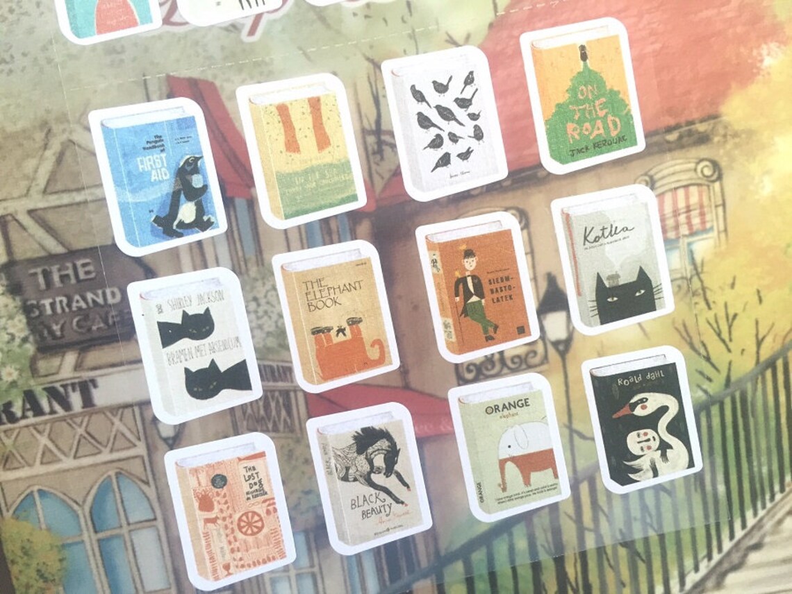 Book Sticker Book Cover Retro Books Famous Book Reading Quotes - Etsy