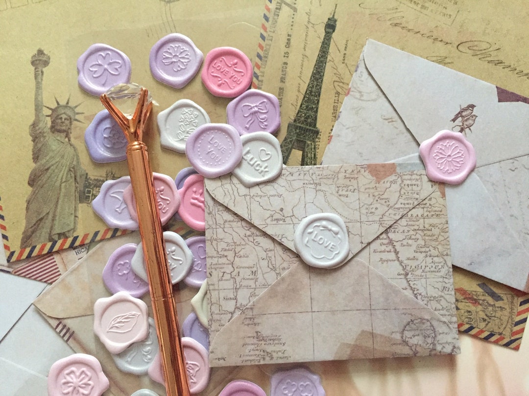 Wax Seal Sticker Fake Wax Seal Envelope Sticker Kraft Envelope Seal ...