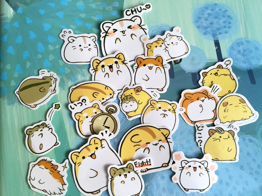 36 Hamster Sticker Cartoon Hamster Cute Hamster Flake Sticker Lovely ...