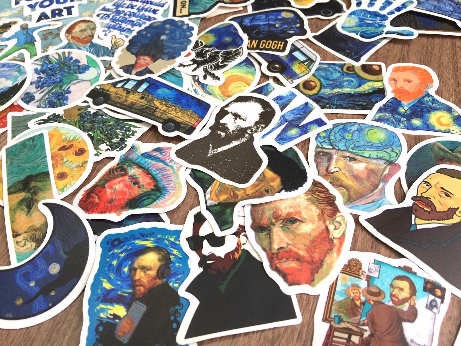 50 Van Gogh Painting Sticker Van Gogh Vincent Van Gogh Themed Paintings ...