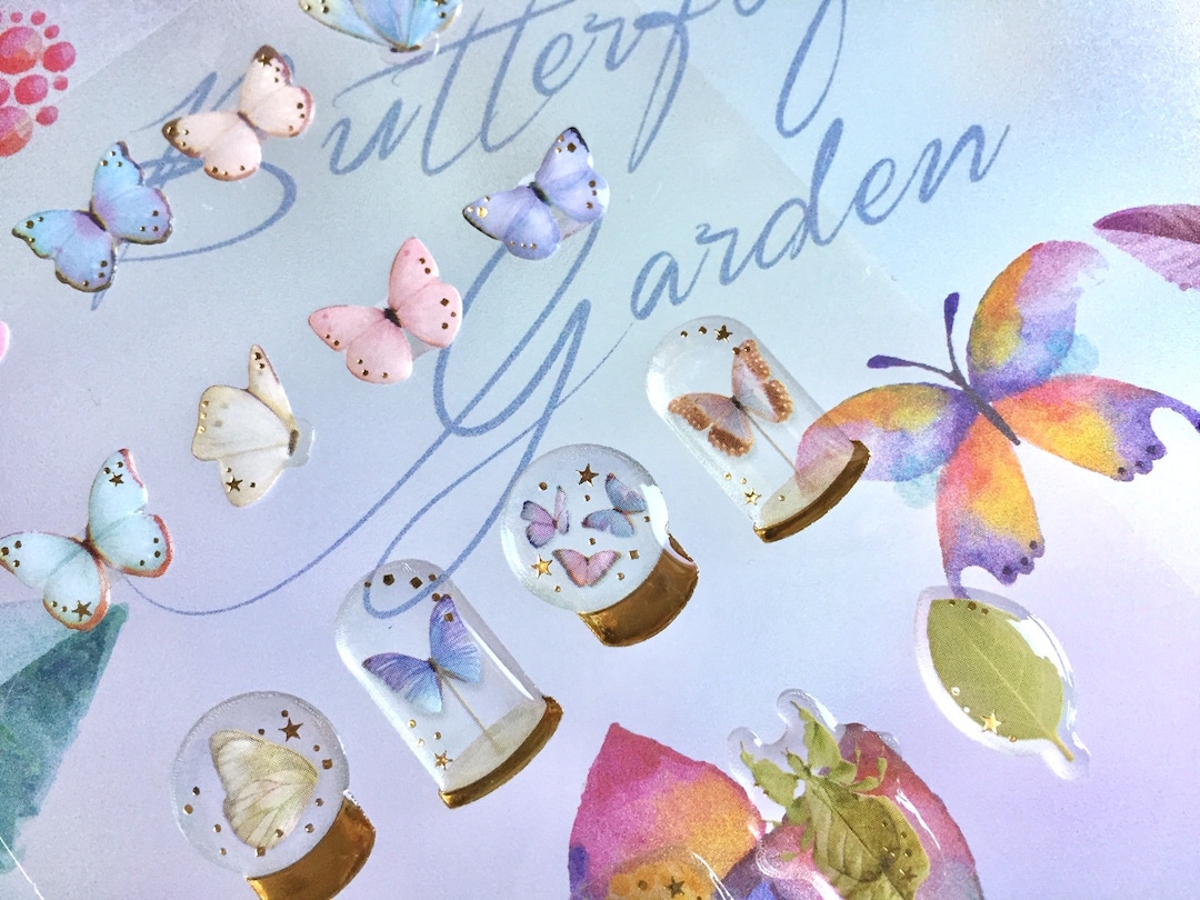 Small Butterfly Themed Sticker Mini Butterfly in Bottle Butterfly Art ...