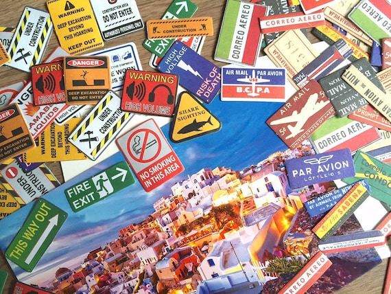 Journey sign travel planner sticker Travelling the world road | Etsy