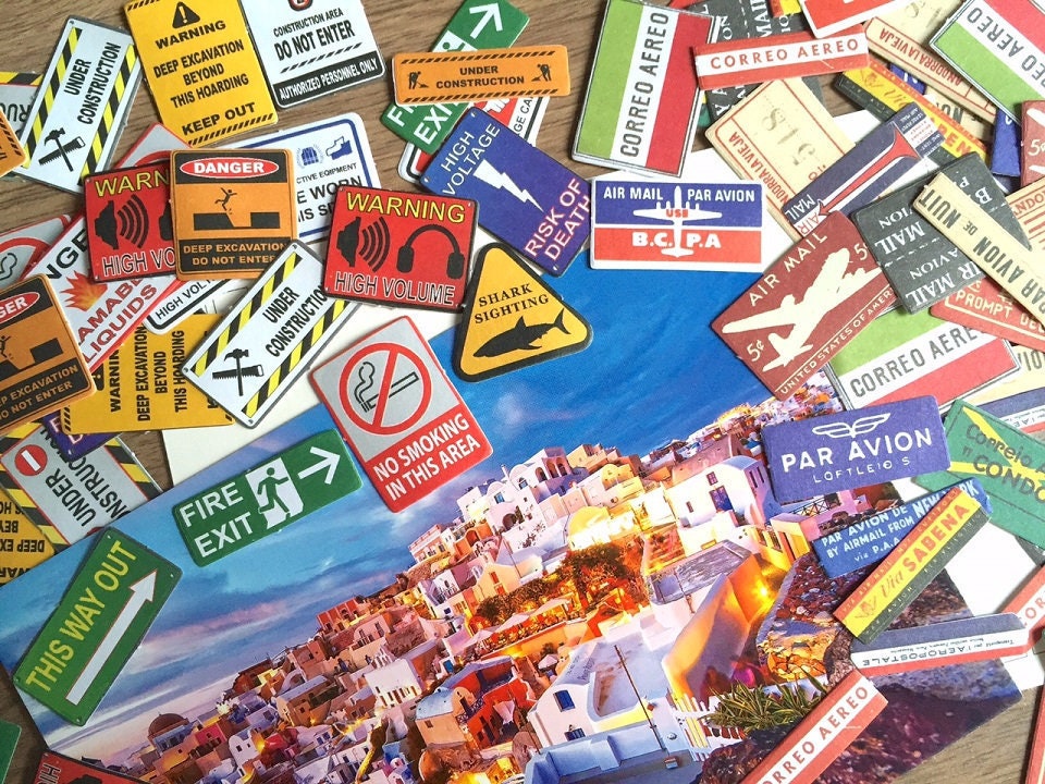 Journey Sign Travel Planner Sticker Travelling the World Road Sign ...
