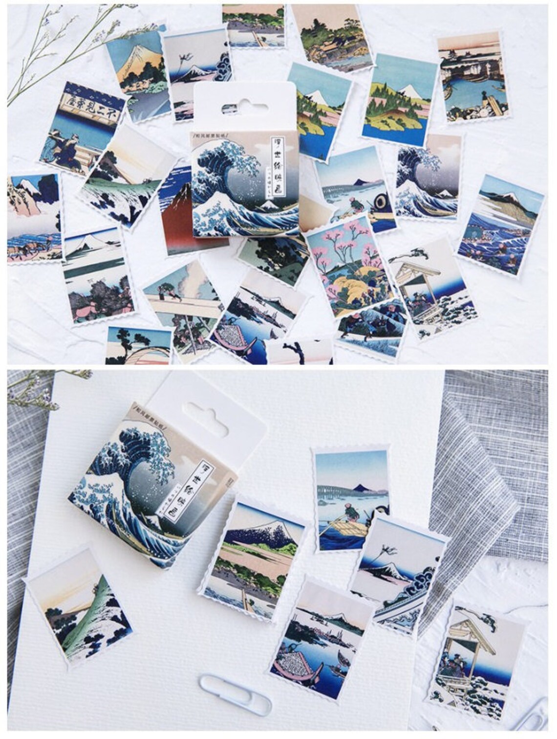 45 Ancient Japan Scenery Sticker Japanese Ink Wash Painting - Etsy