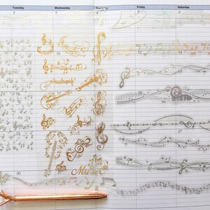 70 Music Melody Stickers Musical Tape Music Notes Icon Piano Violin ...