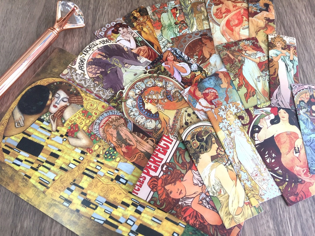20 Alphonse Maria Mucha Stickers Mucha Art Nouveau Classic Artworks ...
