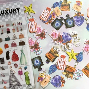 40 Mini Perfume Stickers Paper Perfume Cologne Fragrance Perfume Theme ...