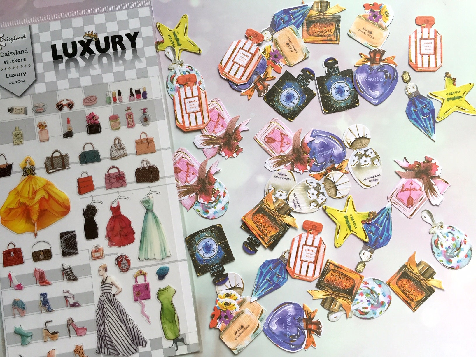 40 mini perfume stickers paper perfume cologne fragrance | Etsy