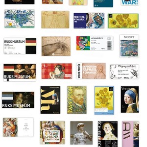 50 World Famous Museum Ticket Sticker Fine Art Ticket Collection ...