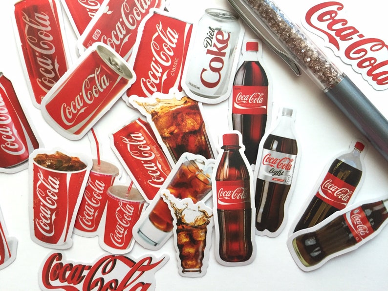 24 Coke Cola Stickers Coke Collection Diet Coke Canned Coke | Etsy