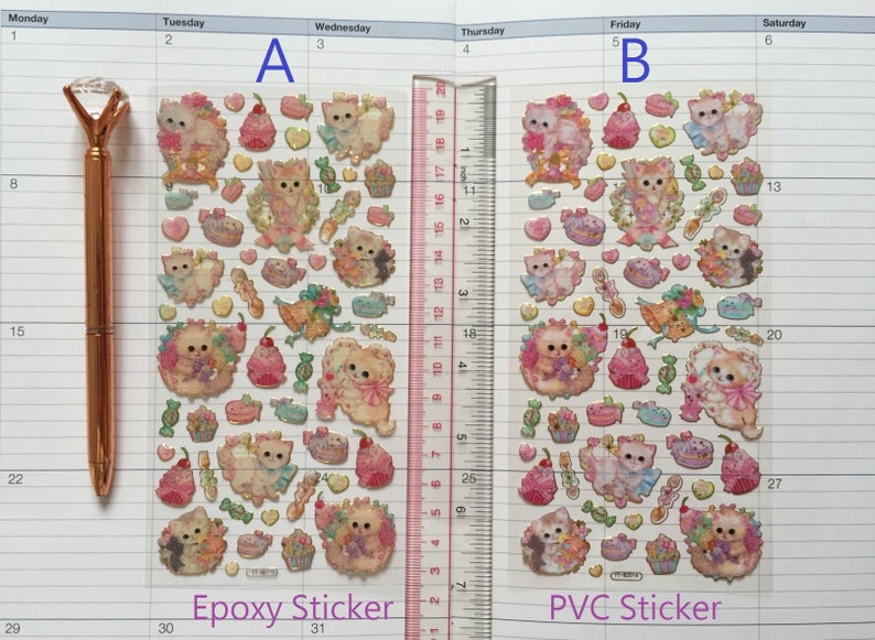 Dessest Cat Sticker Cherry Cupcake Mini Sweet Candy Macaron Adorable ...