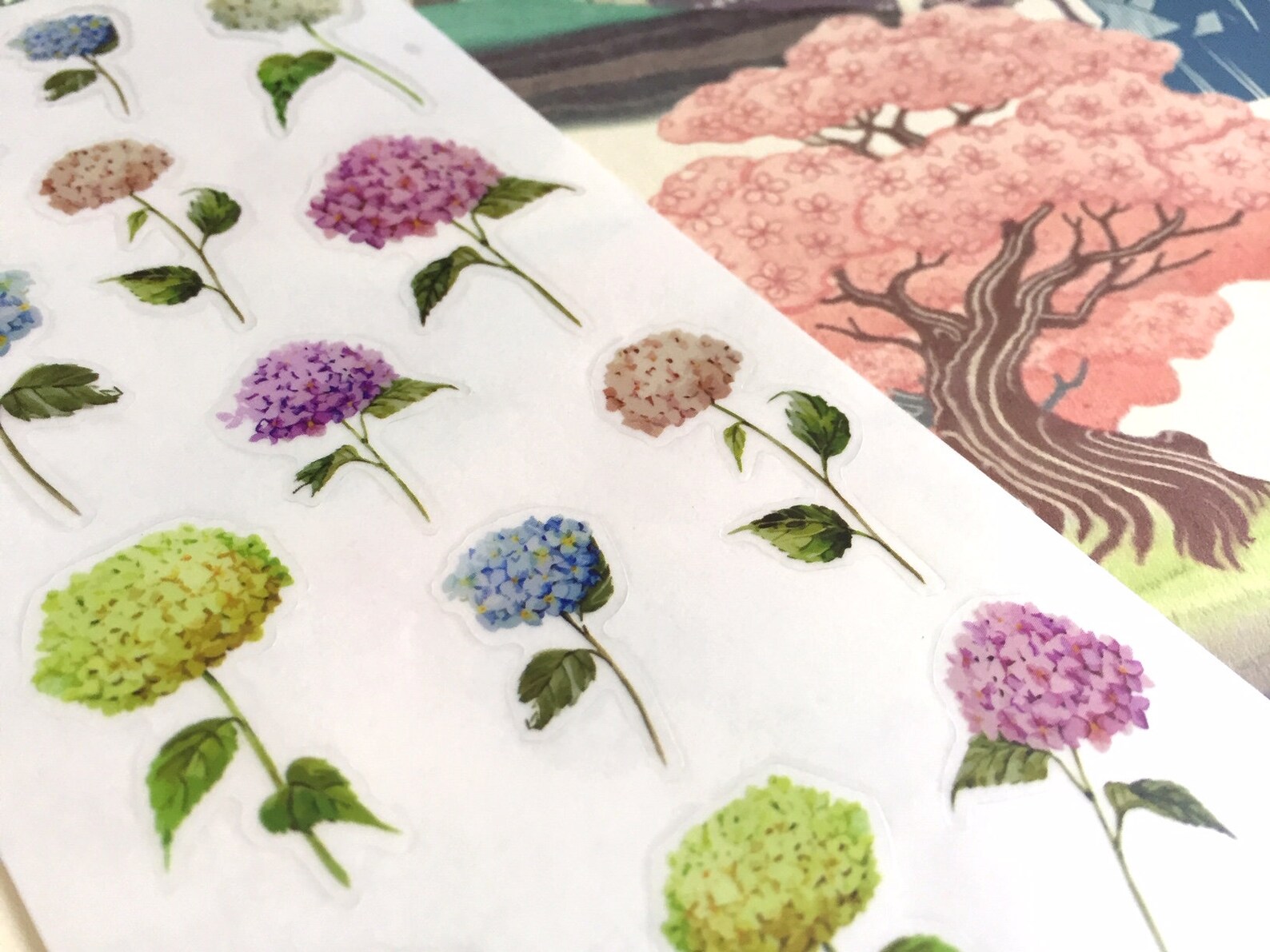 Hydrangea Flower Sticker Flower Art Romantic Watercolor Flower | Etsy