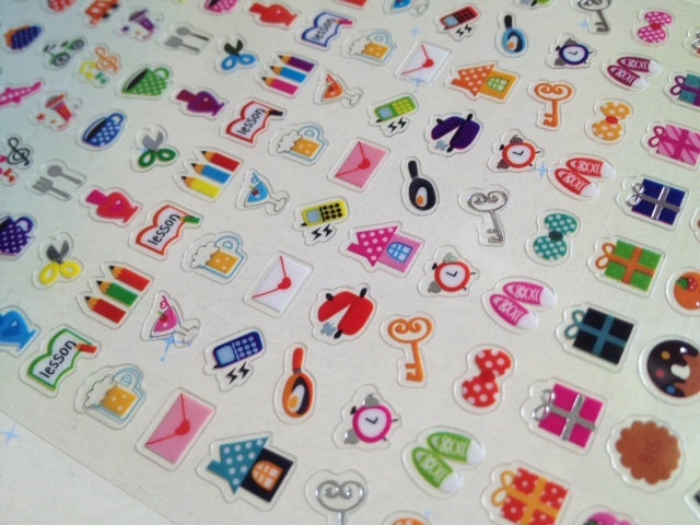 Happy Daily Life Sticker Shopping Dinning Eating Everyday | Etsy