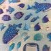 Blue Transparent Fish Epoxy Sticker Litte Fish Crowd Sea Animal Cute ...