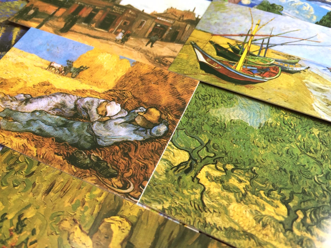 28 van Gogh artwork mini postcard famous oil paintings | Etsy