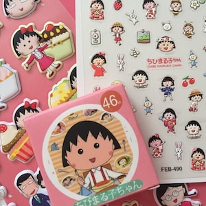 Chibi Maruko Chan Sticker Cute Girl Maruko Funny Family Sakura Family ...
