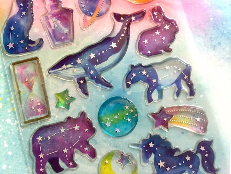 Mysterious Space Sticker Fancy Planet Beautiful Sky - Etsy