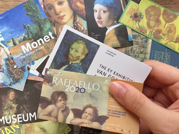 50 World Famous Museum Ticket Sticker Fine Art Ticket | Etsy