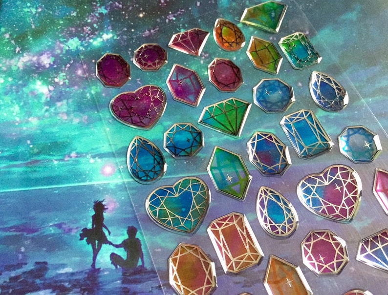 Big Diamond Sticker Diamond Shape Diamond Pattern Epoxy | Etsy