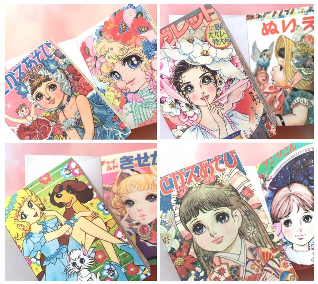 Retro Japanese Comic Girl Mini Book Vintage Cover Girl Teen - Etsy