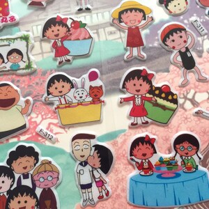Chibi Maruko Chan Sticker Cute Girl Maruko Funny Family Sakura Family ...