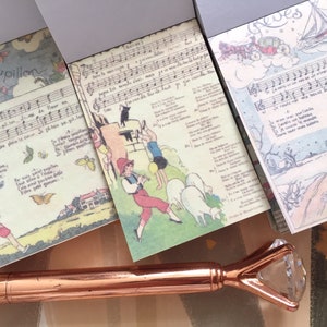 50 Mini Music Lyric Book Sticker Piano Sheet Retro Fairy Tale Music ...