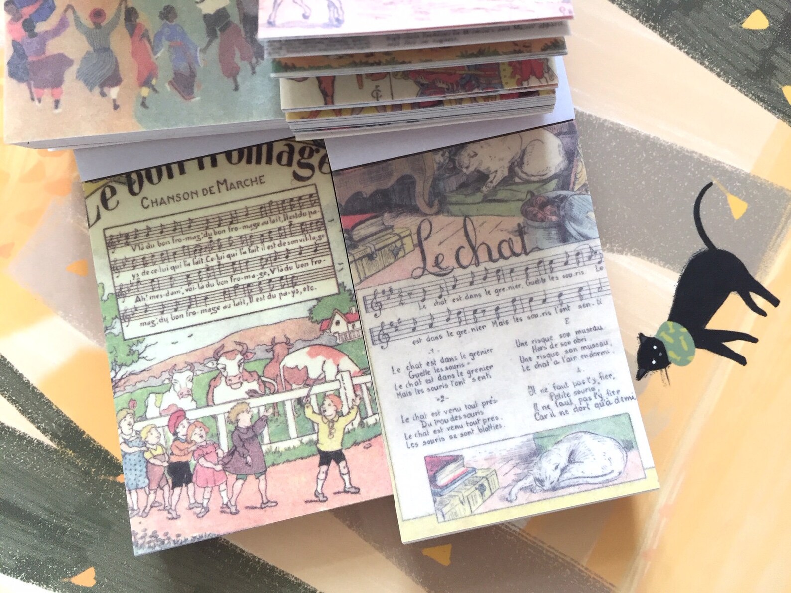 50 Mini Music Lyric Book Sticker Piano Sheet Retro Fairy Tale Music ...