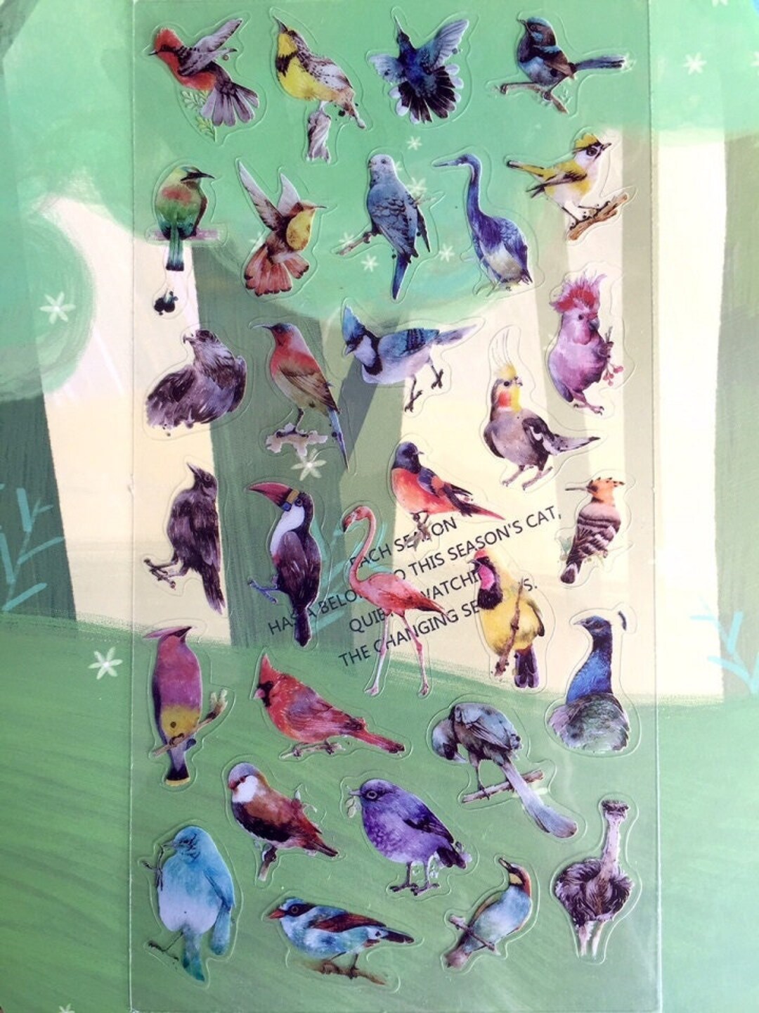 Birds Sticker Bird Themed Rare Bird Little Cute Bird Planner Sticker ...