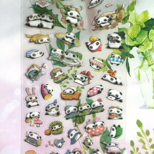 Cute Panda Sticker Cartoon Panda Cute Animal Panda Theme Sticker Panda ...