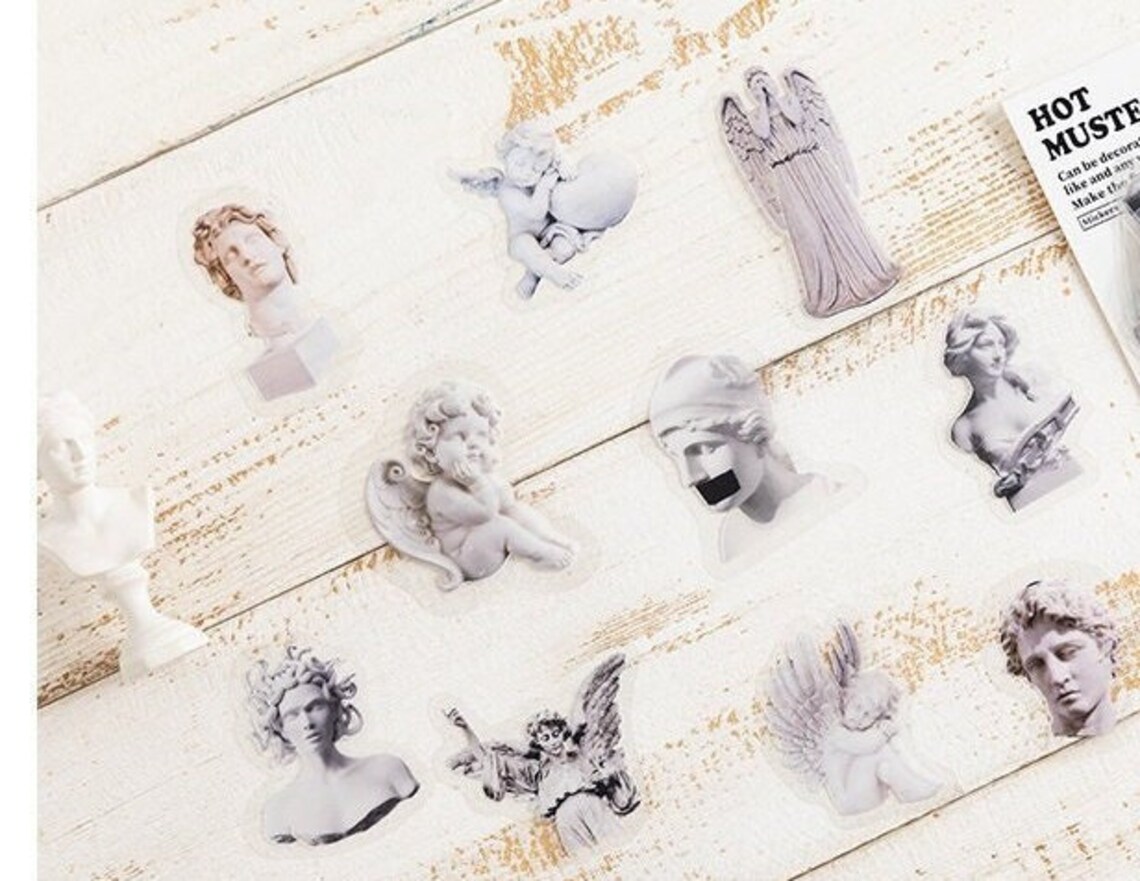 20 World Famous Sculpture Stickers Medusa Hair Snake Haired Gorgon ...