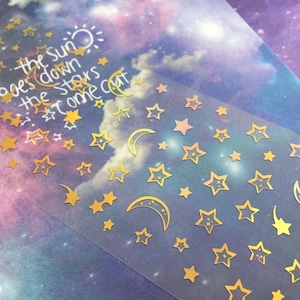 130 Little Star Sticker Mini Star Moon Fancy Colorful Star Holographic ...