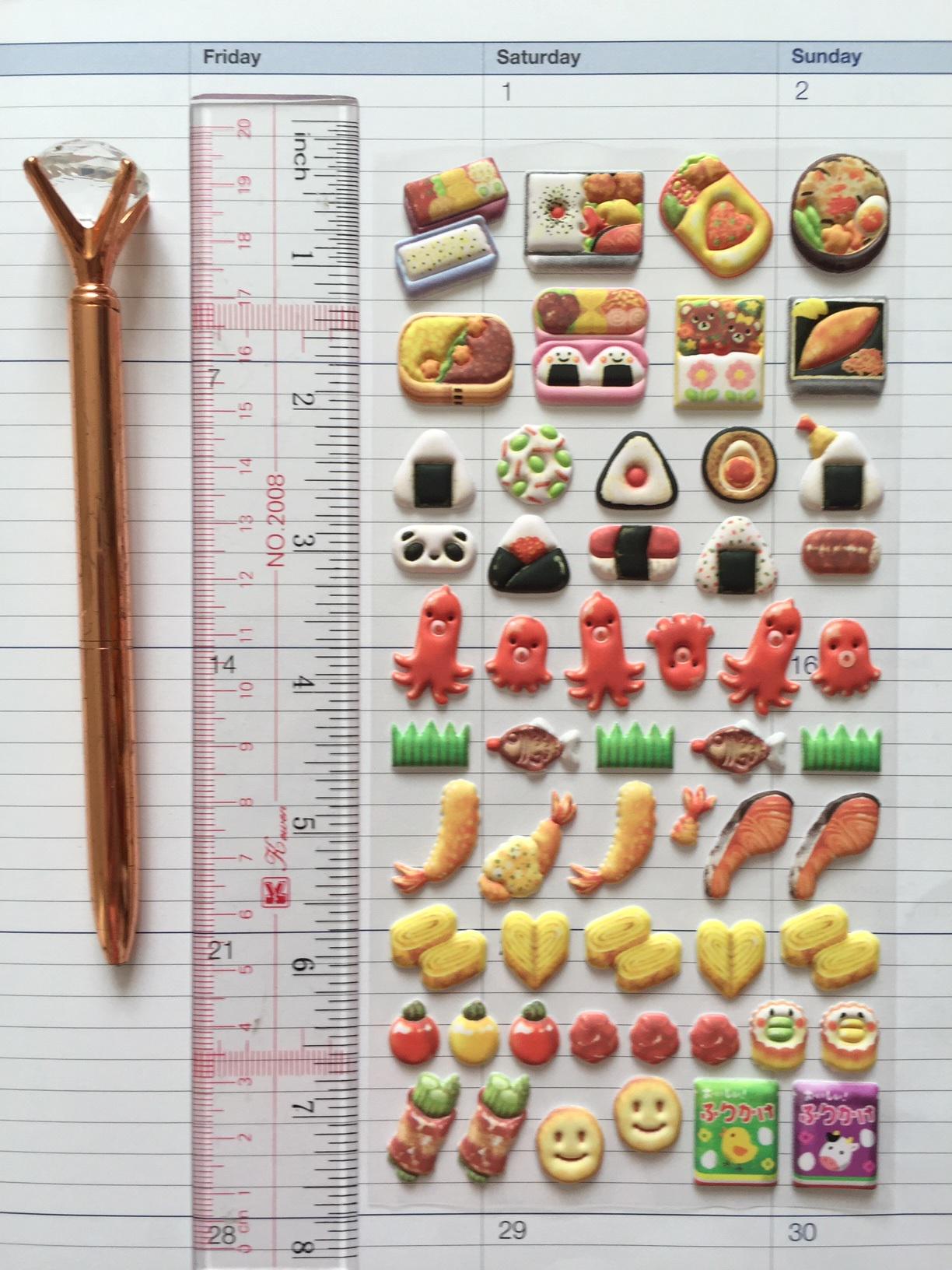 Japanese Octopus Sushi Roll Puffy Sticker Tako Lunch Box Art Food Art ...