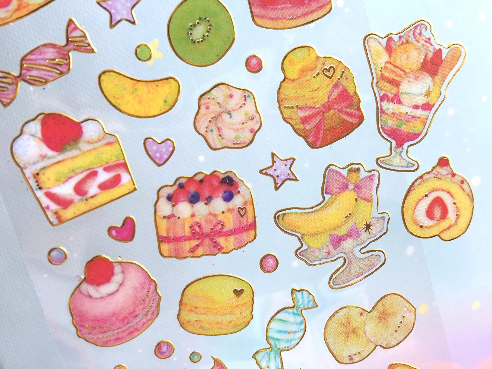 Pretty cake sticker sweet Dessert birthday cake ice cream | Etsy