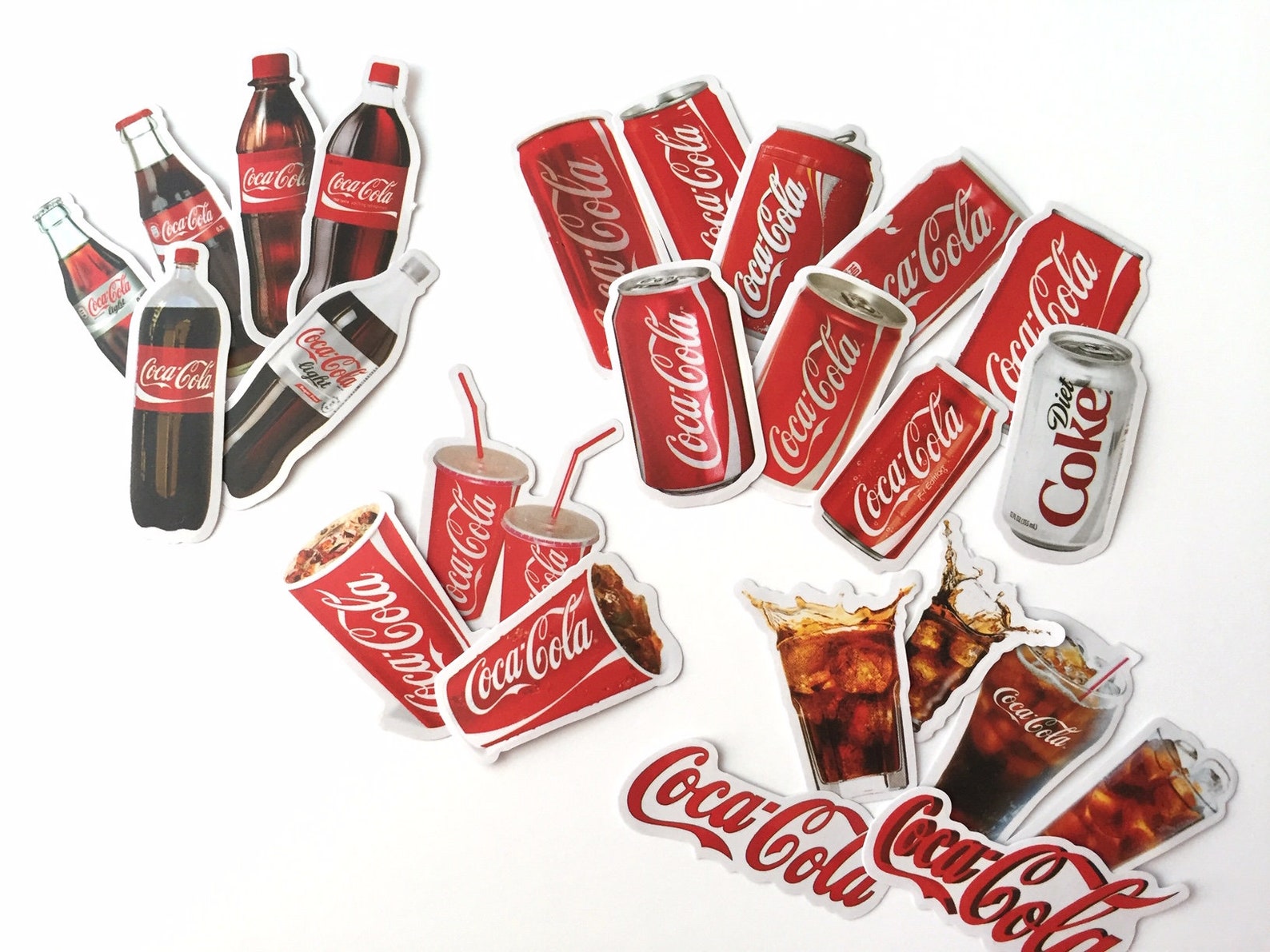 24 coke cola stickers coke collection diet coke canned coke | Etsy