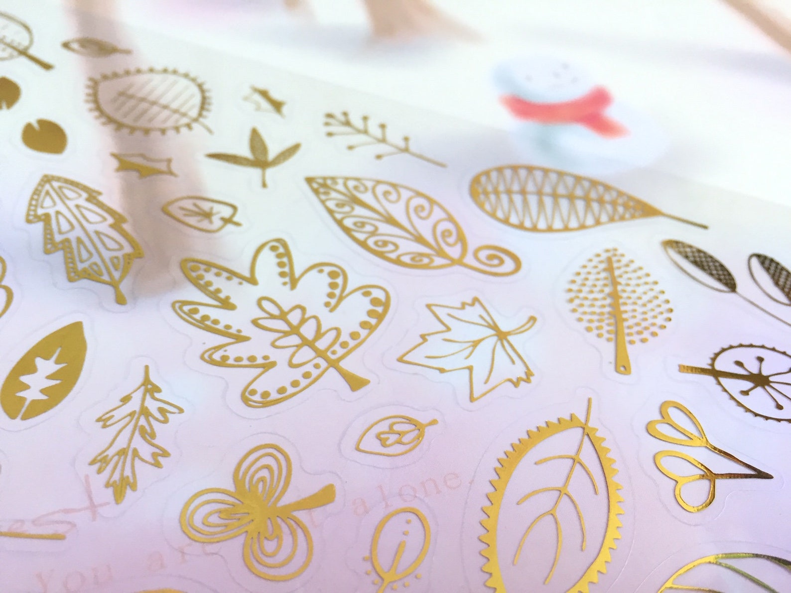 Gold Leaves Sticker Leaf Pattern Stencil Leaf Mini Tropical - Etsy