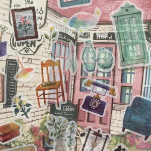 Cozy Home Furniture Sticker Set of 6 Interior Design Vintage House ...
