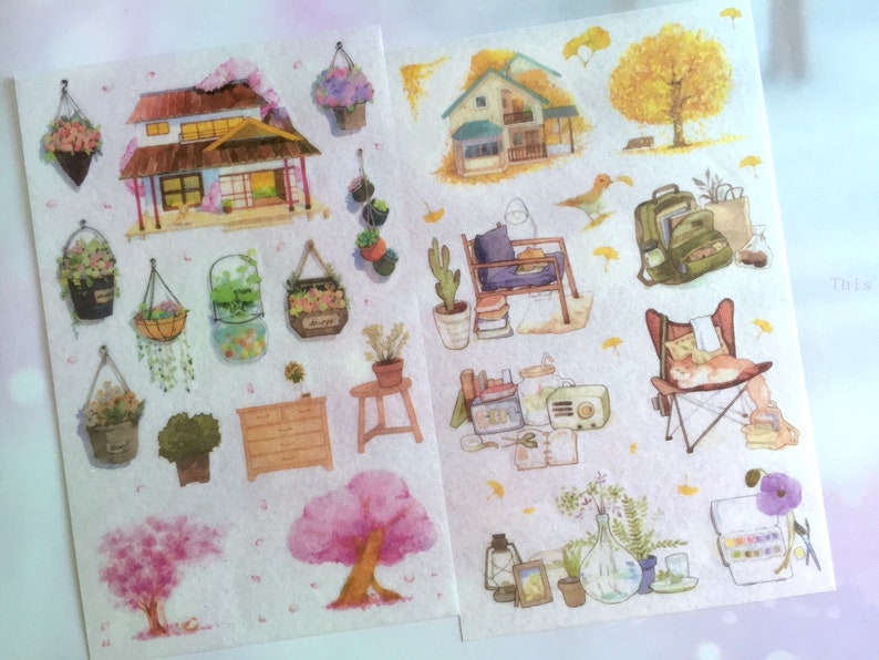 6 Sheet Dream House Sticker Country Style Furniture Study Room - Etsy
