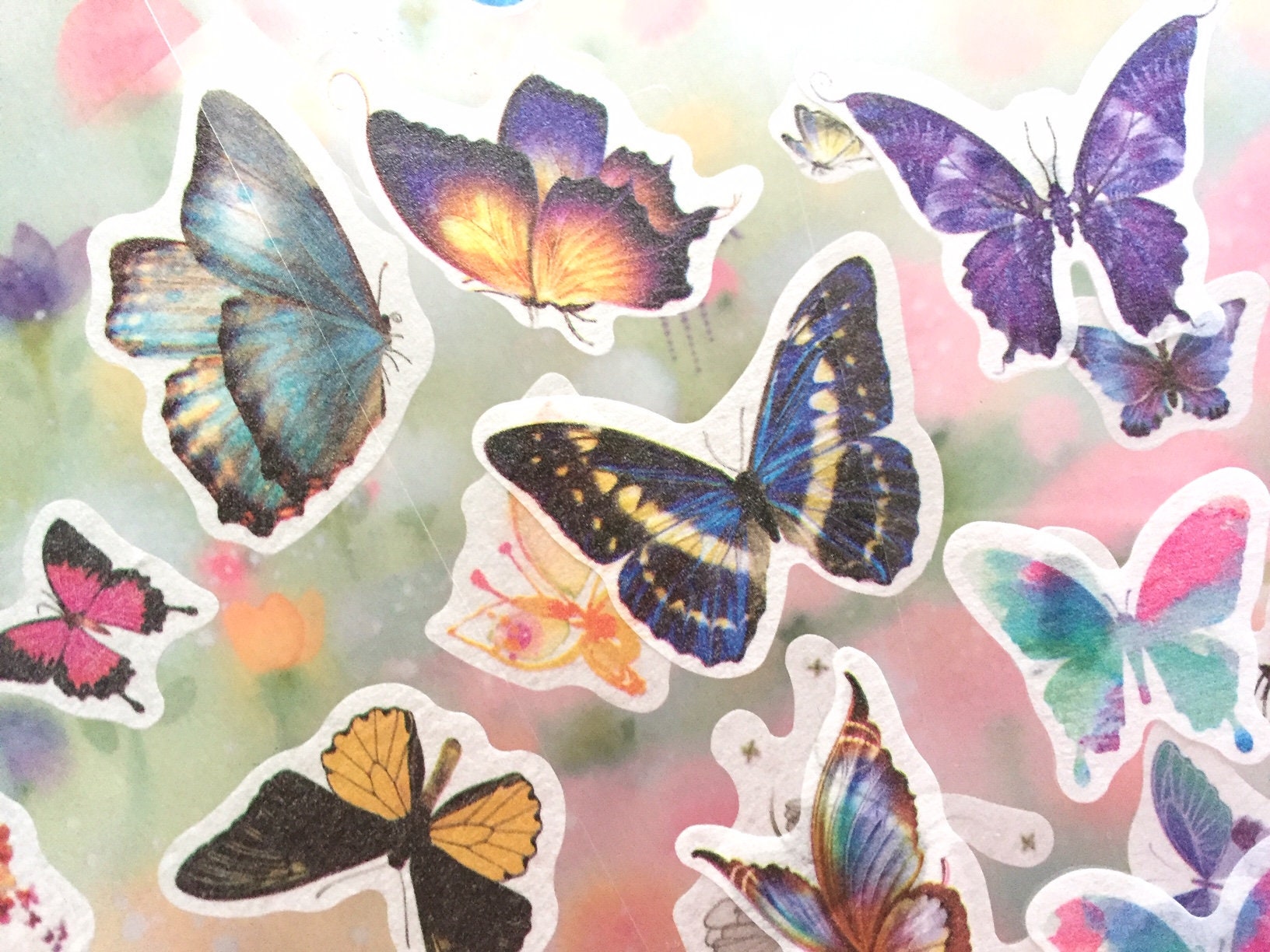 6 sheets butterfly stickers butterfly theme big butterfly | Etsy