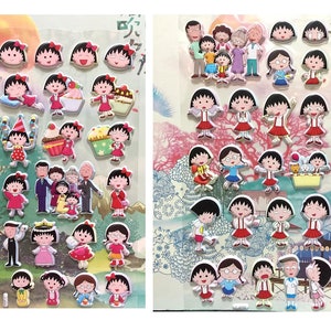 Chibi Maruko Chan Sticker Cute Girl Maruko Funny Family Sakura Family ...