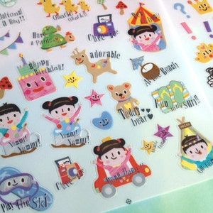 3 Sheets Happy Kids Sticker Kids Party Children Birthday Number Little ...