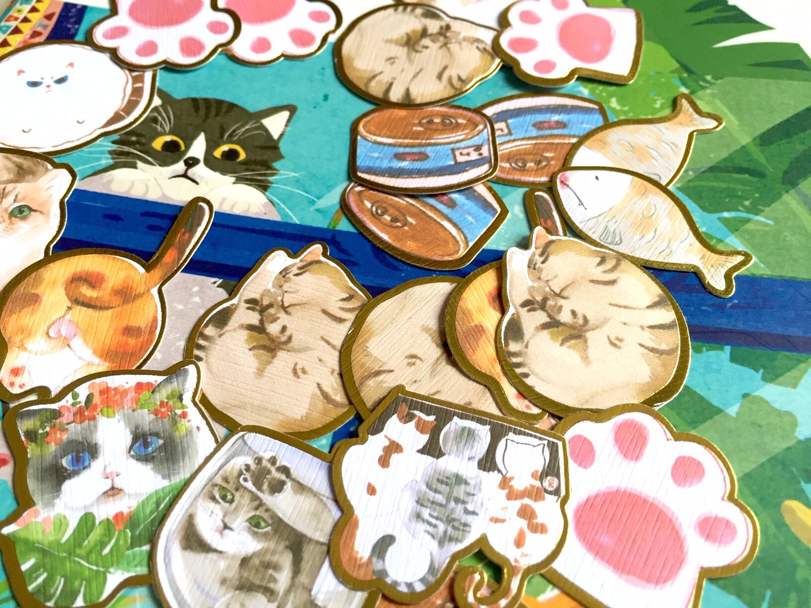 40 cute cat sticker cat wine glass cat cat themed cat food cat | Etsy