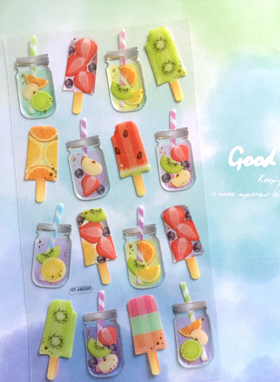 Homemade Fruit Juice Sticker Mini Fresh Fruit Mini Ice | Etsy