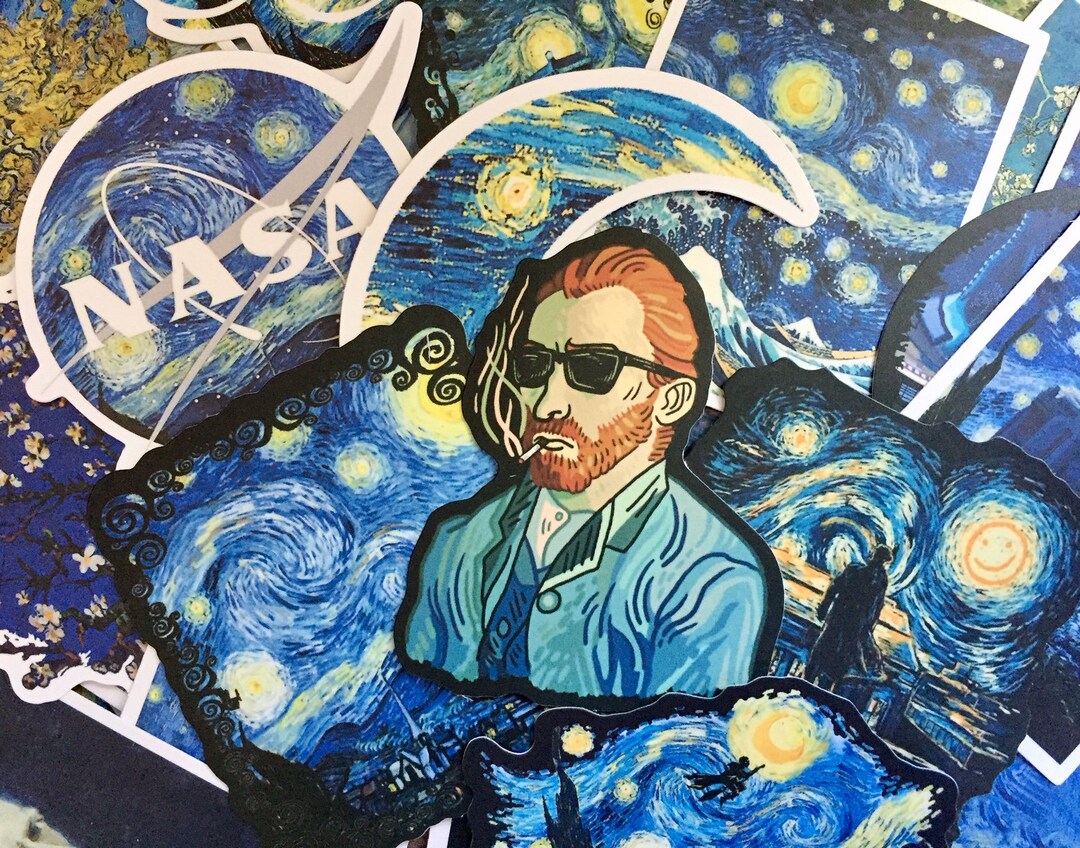 50 Van Gogh Painting Sticker Van Gogh Vincent Van Gogh Themed Paintings ...