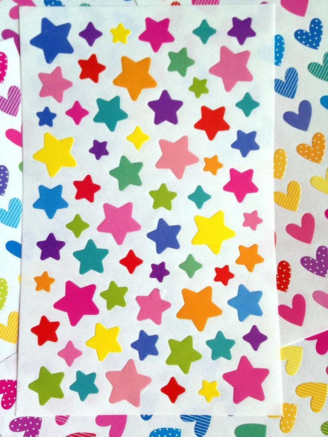61 Star Sticker Colorful Star Sharp Sticker Different Size | Etsy