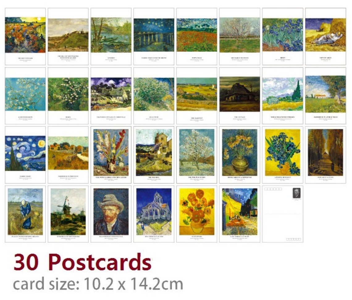 30 the Best Collection of Vincent Van Gogh Postcard Set - Etsy