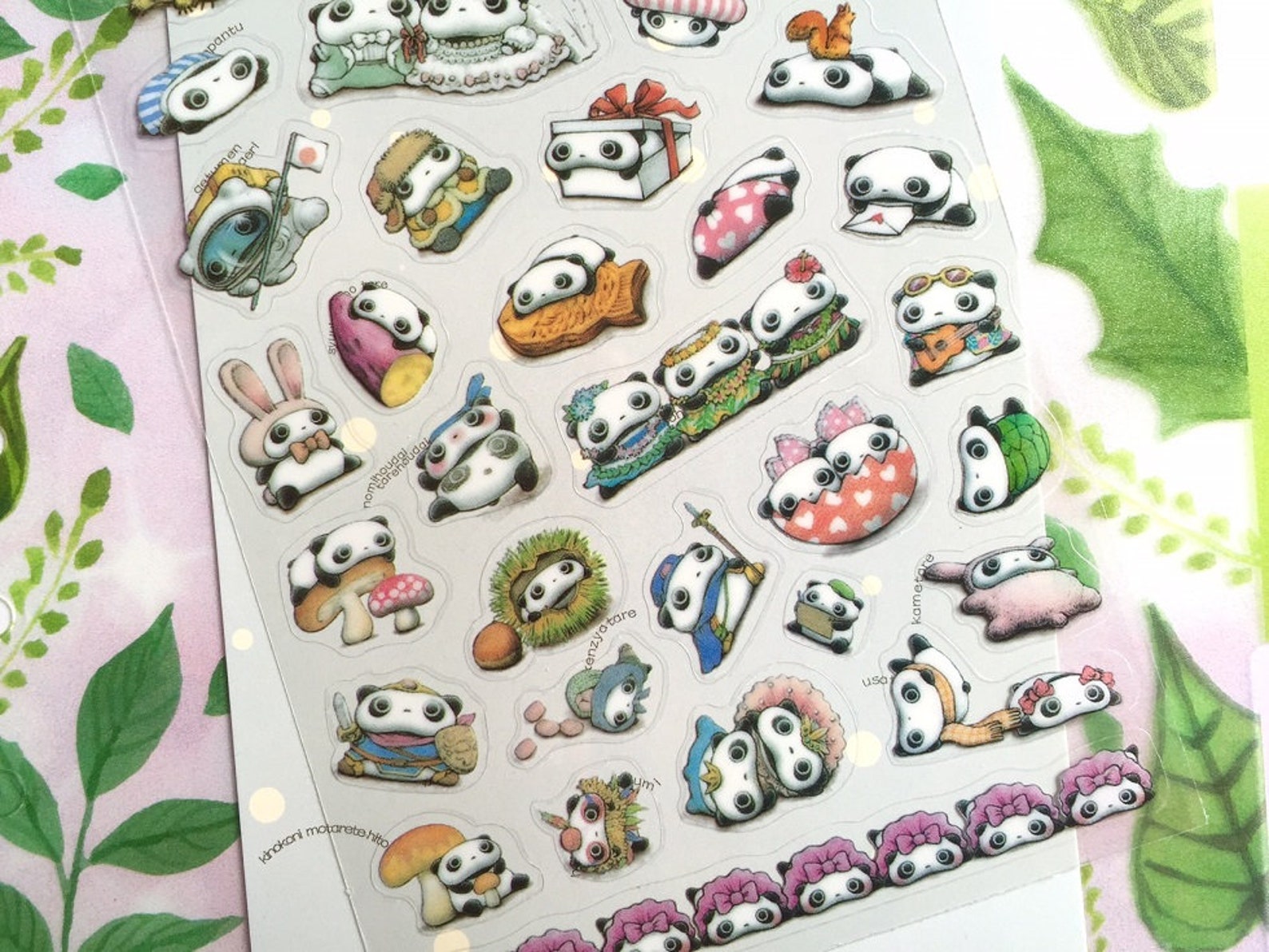 Cute Panda Sticker Cartoon Panda Cute Animal Panda Theme | Etsy