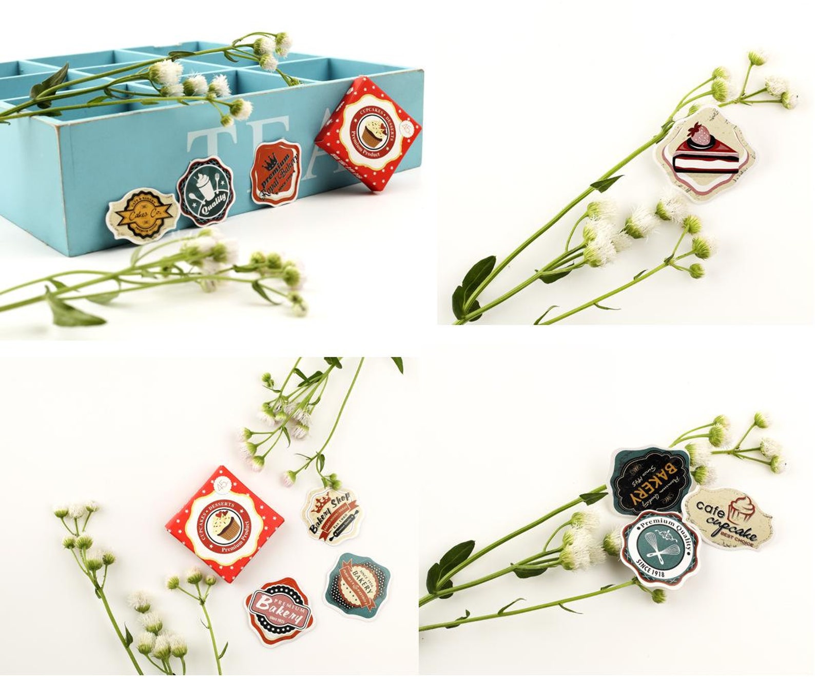 Cupcake label cupcake sticker yummy food muffin Dessert tea | Etsy