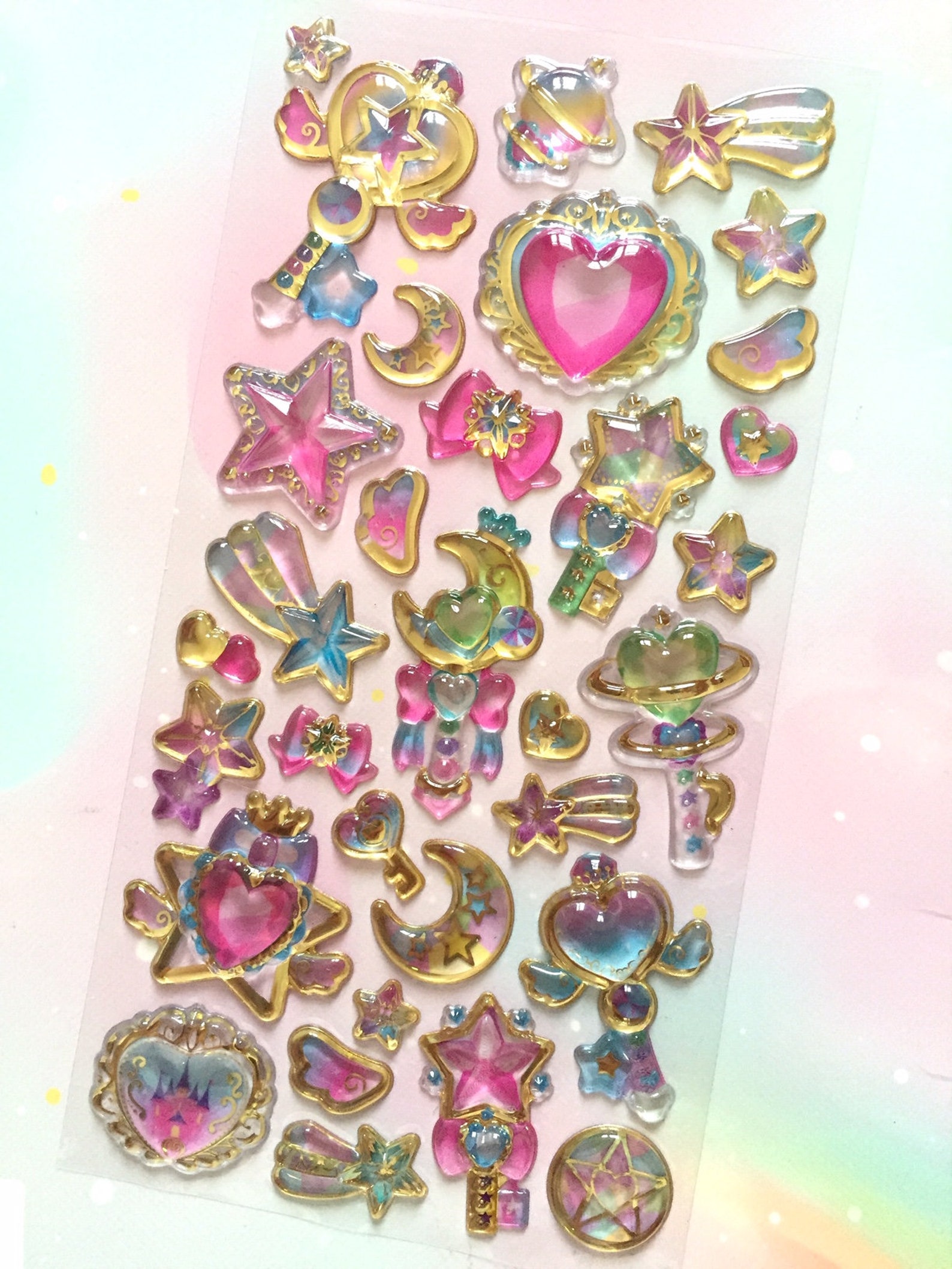 Pretty Magic Ward Sticker Super Thick Colorful Epoxy Sticker - Etsy